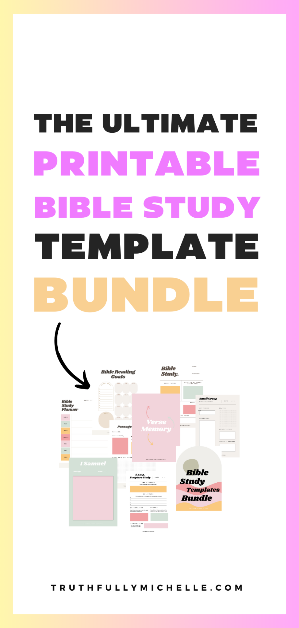 The Ultimate Printable Bible Study Planner Template Bundle